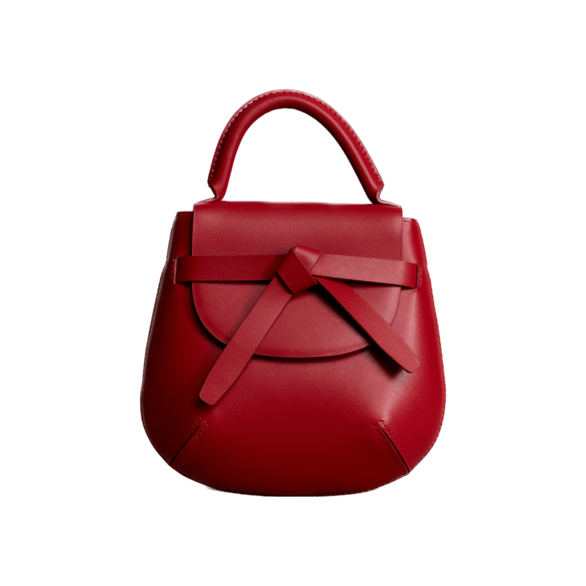 Beth Knot Small Saddle Bag in Cambridge Red | MADAX