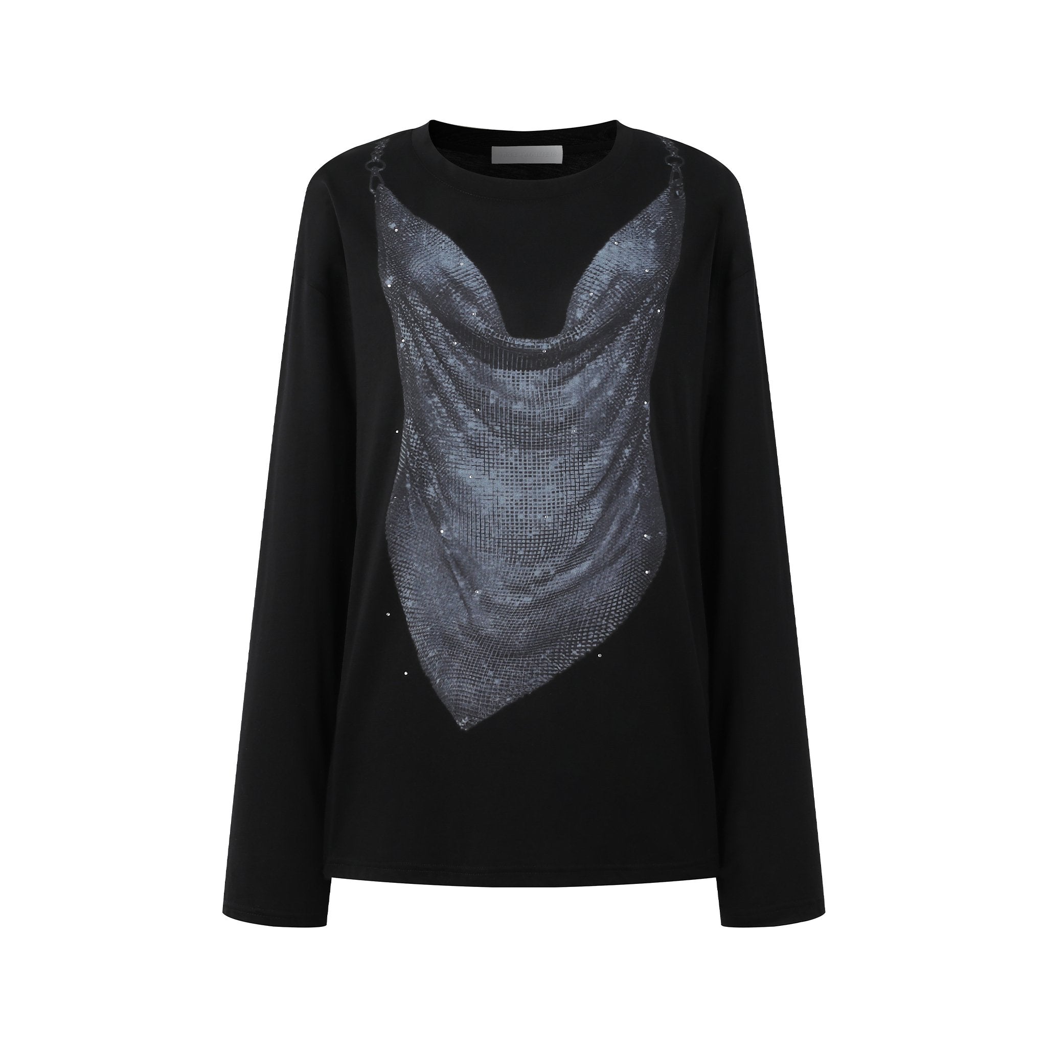 Black Design Sling Graphic Printed T-Shirt | MADAX