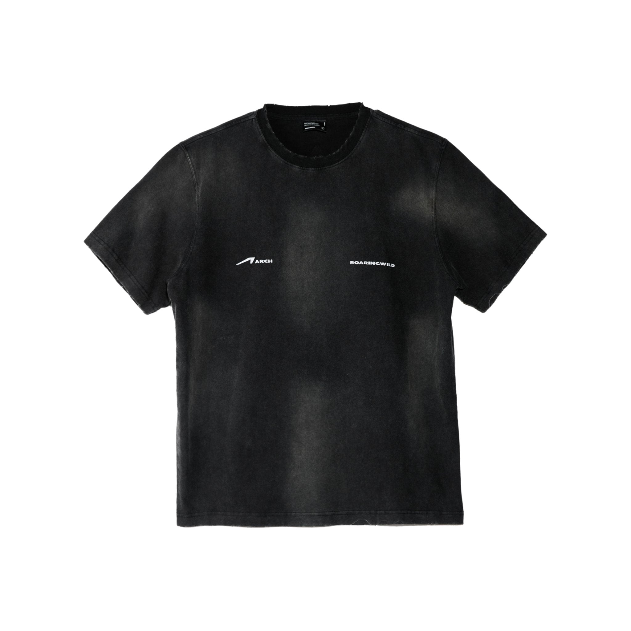 Charcoal Gray Aged Logo Short Sleeve T-Shirt | MADAX