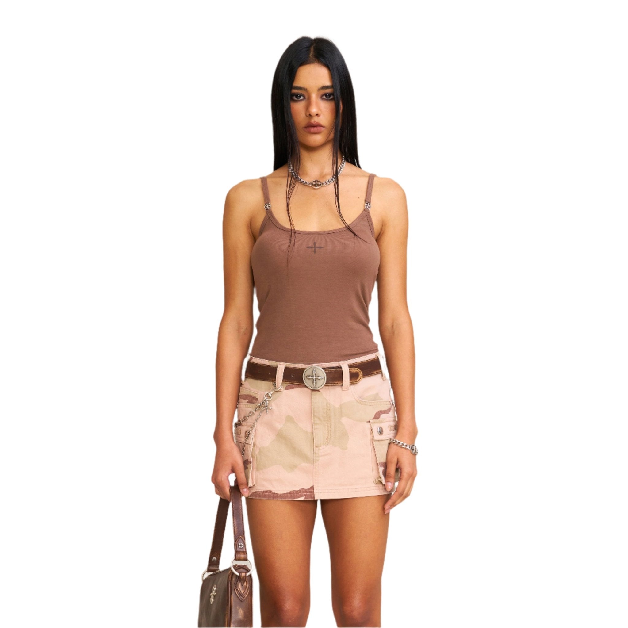 Compass Wild Road Cargo Skirt In Desert Camouflage | MADAX