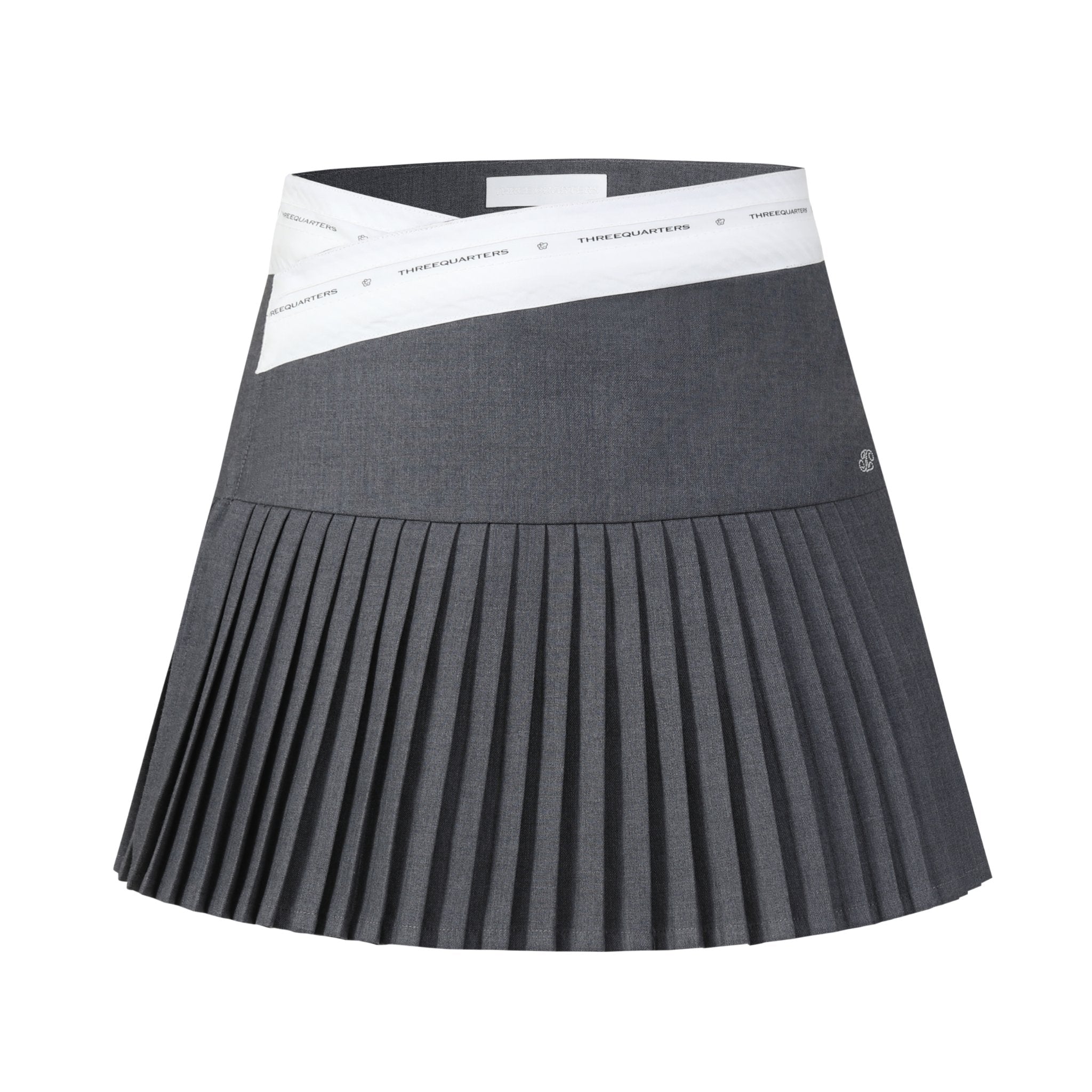 Design Asymmetric Suit Pleated Skirt | MADAX