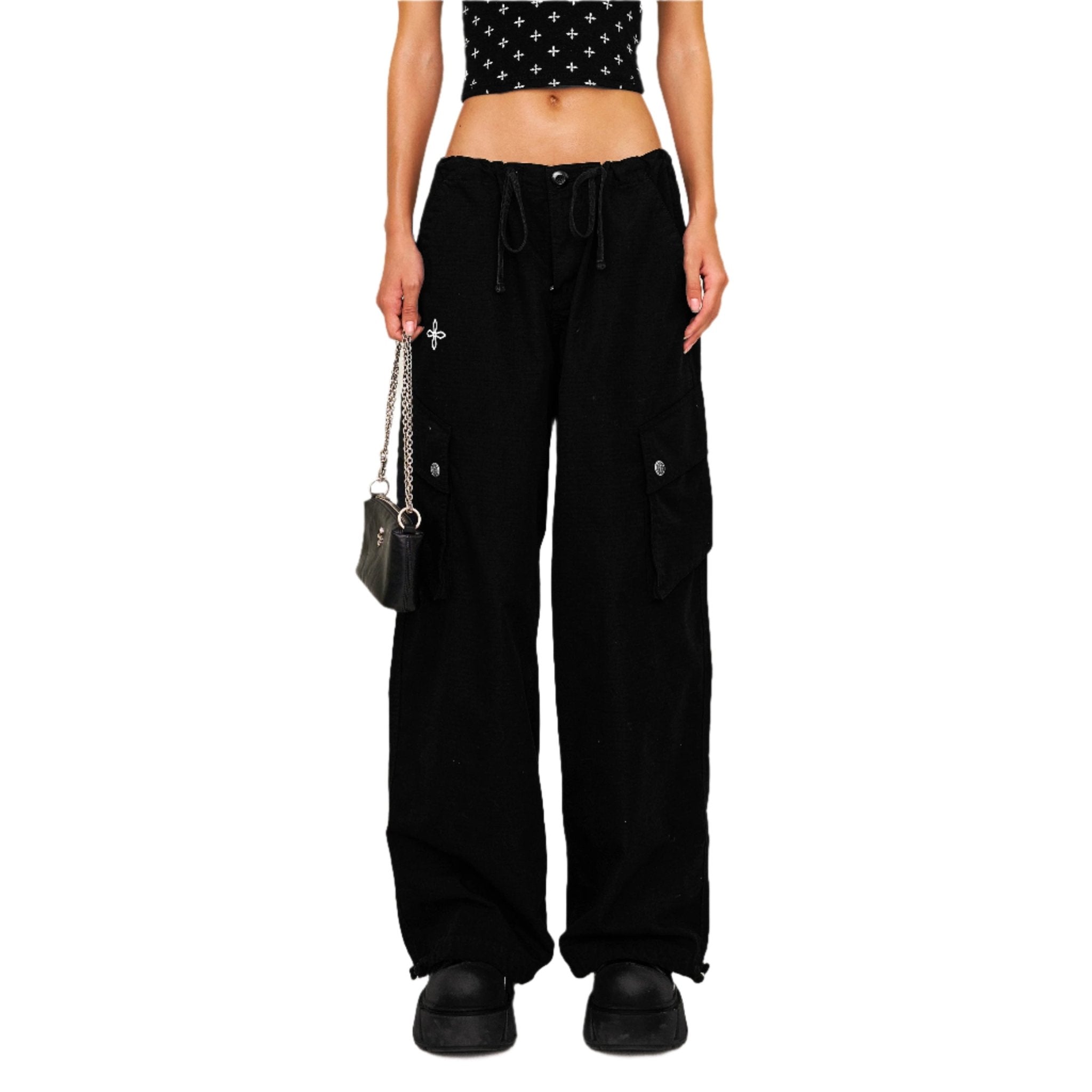 Future Mirage Classic Parachute Pants In Black | MADAX