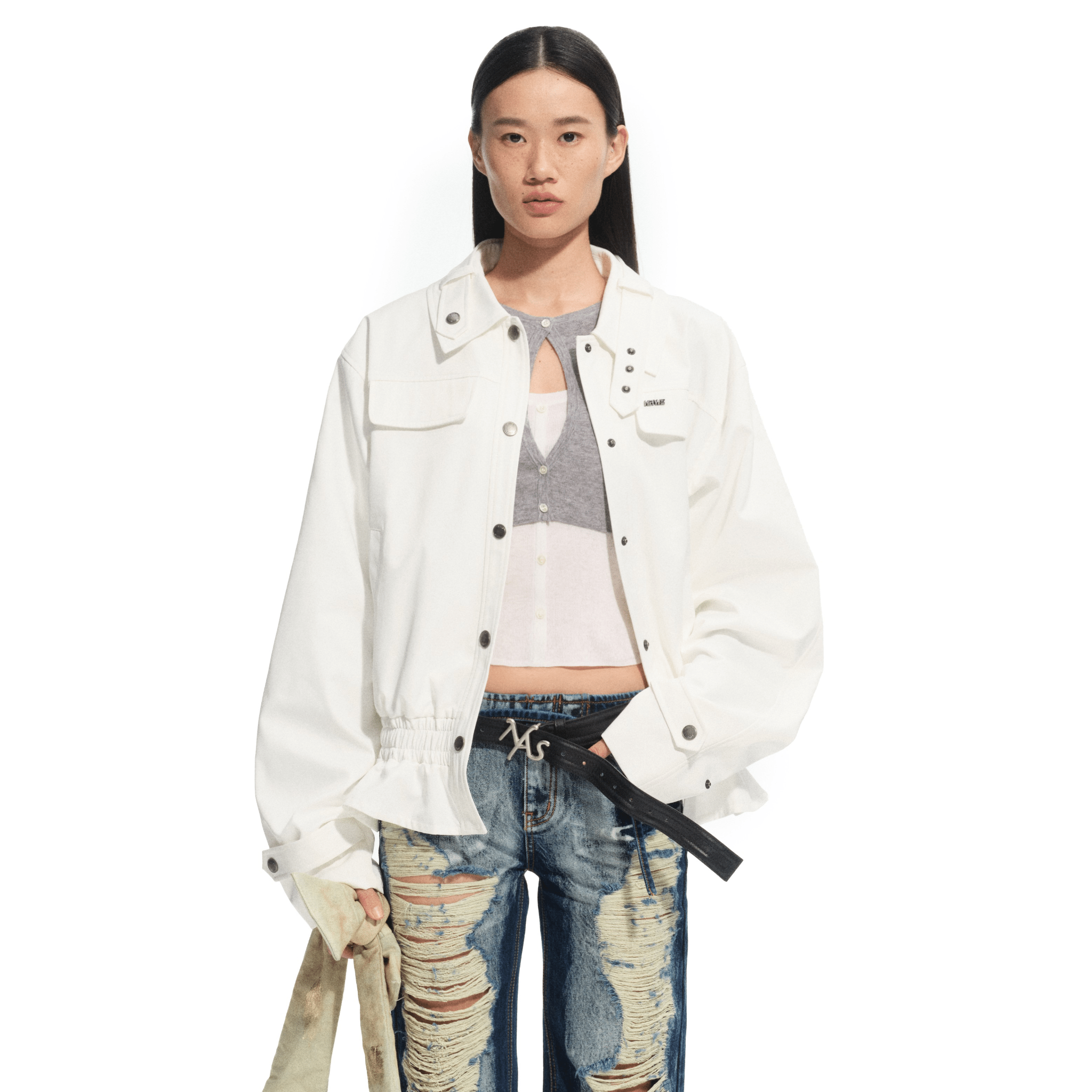 Mils Workwear Jacket in White | MADAX