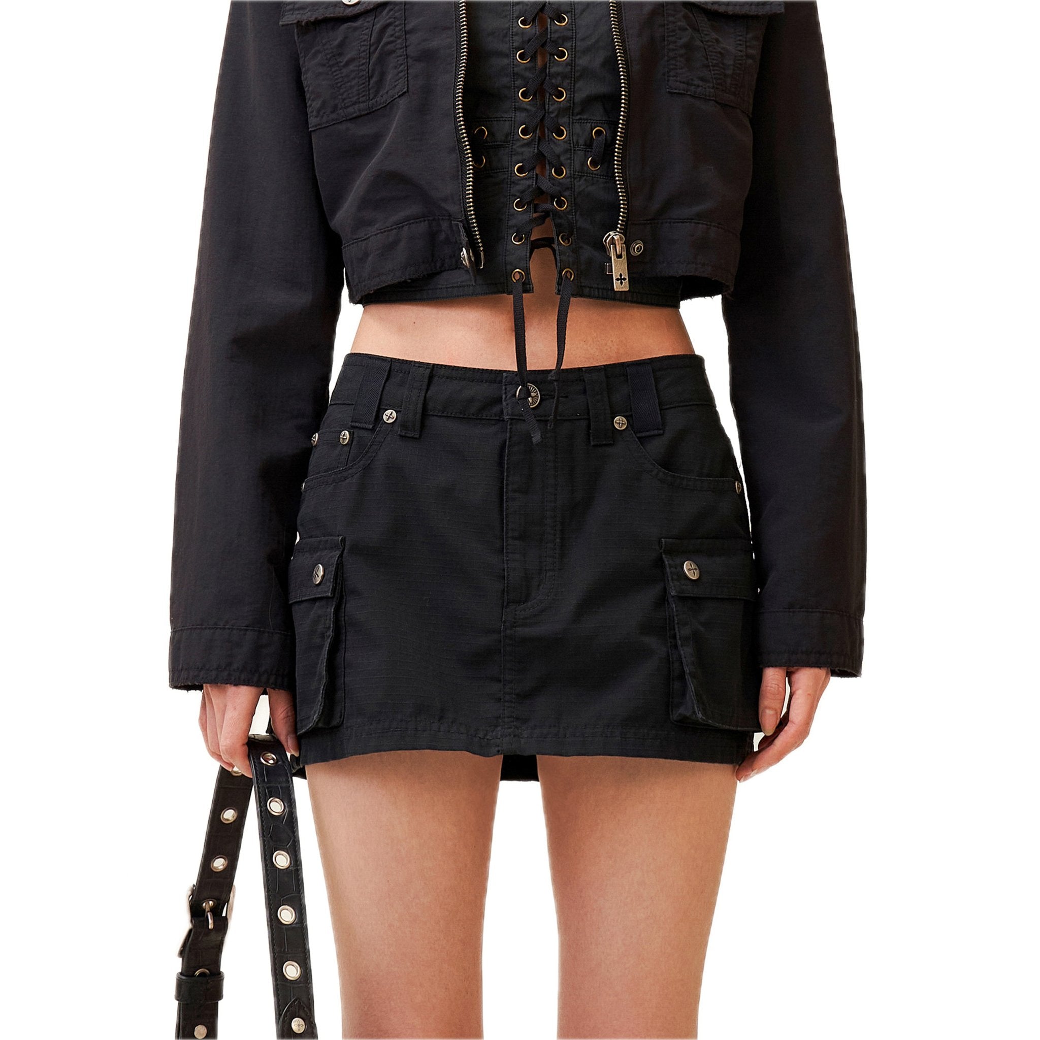 Compass Wild Tarpan Workwear Black Mini Skirt | MADAX