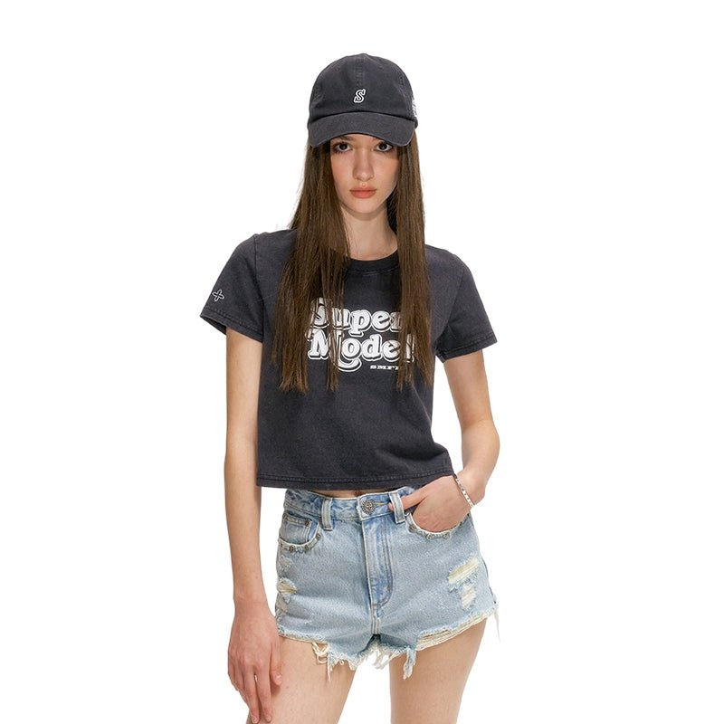 Skinny Model Grey Tight T-shirt | MADAX
